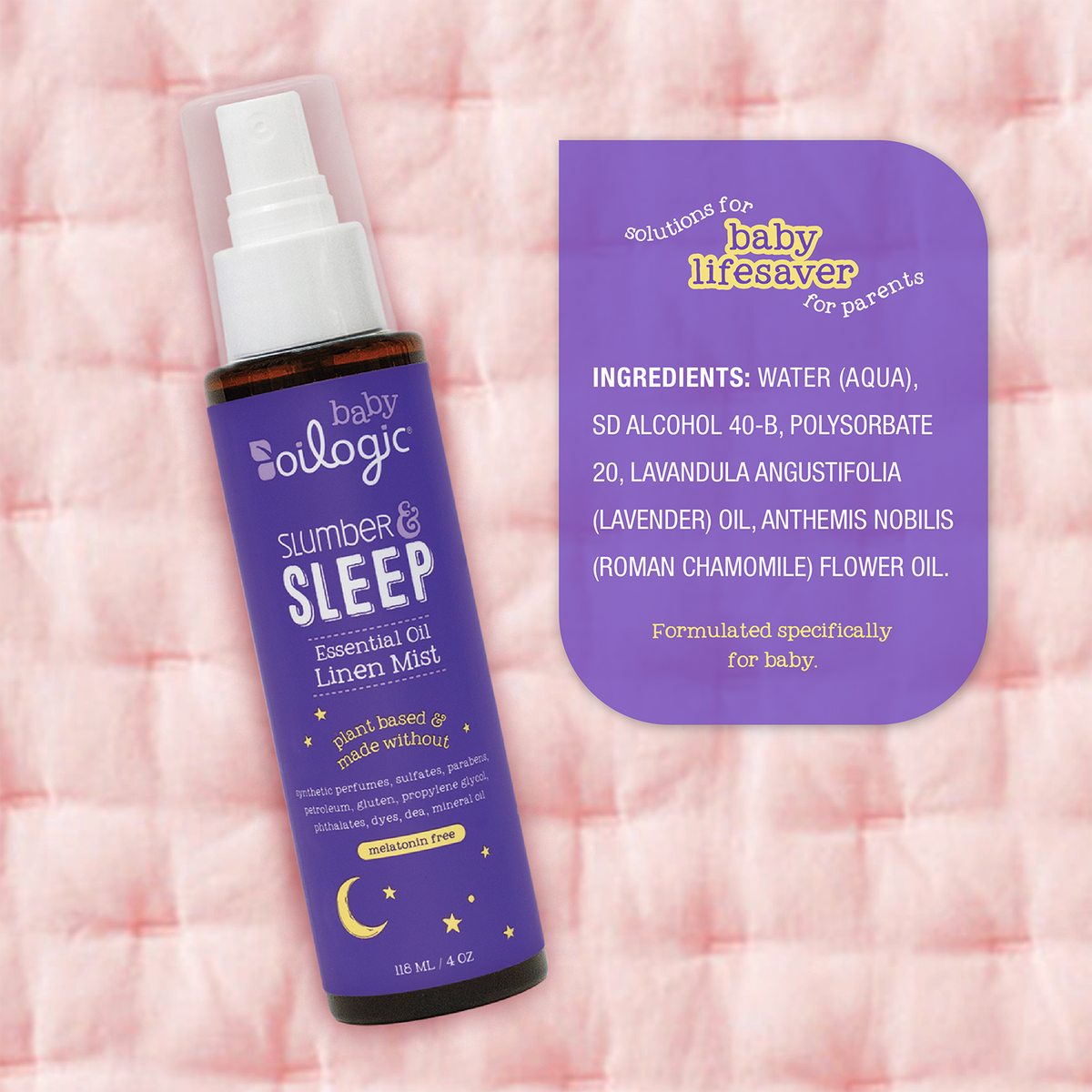 Oilogic Sleep Spray for Babies | Essential Oil Linen Mist