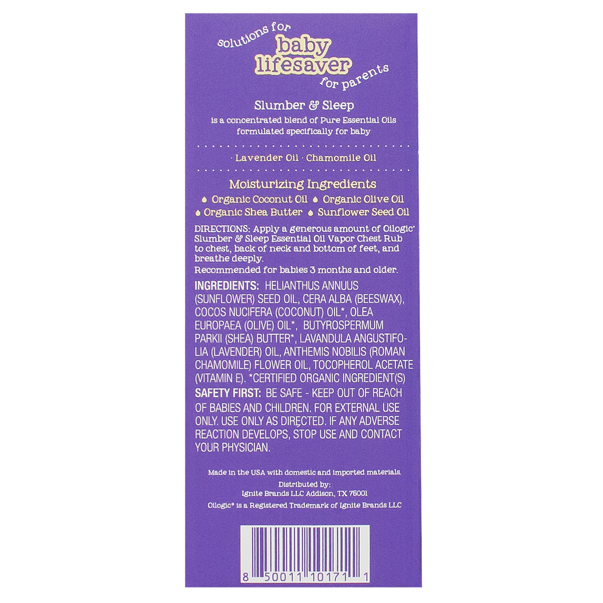 Slumber & Sleep Vapor Chest Rub for Babies